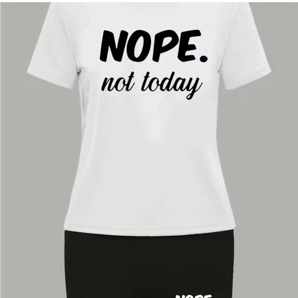 Shorts | Nope Not Today Short Shirt Set | Poshmark